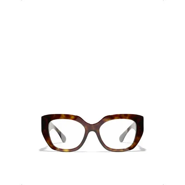 Chanel Ch3488 Square-frame Acetate Eyeglasses - Brown