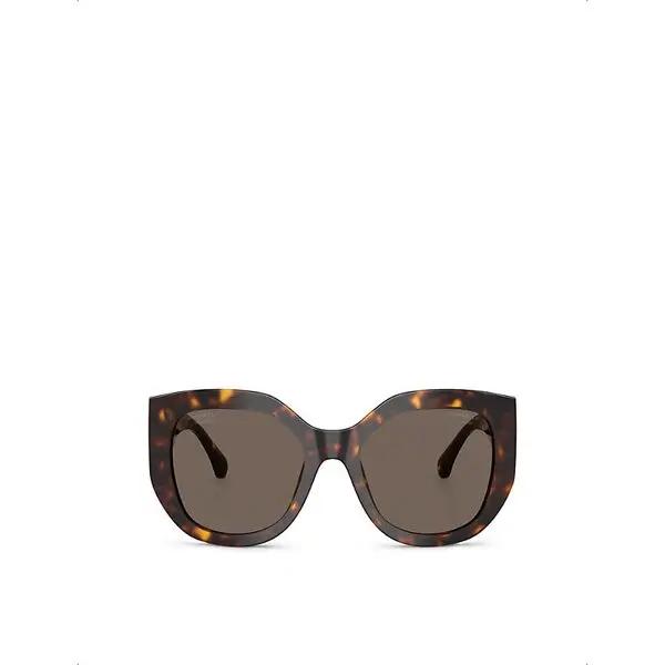 Chanel Butterfly-frame Acetate Sunglasses - Brown