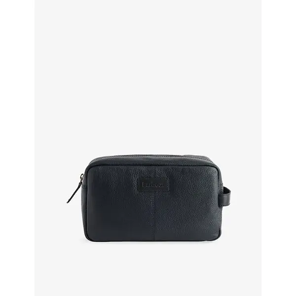 Barbour Highgate Leather Washbag - Black