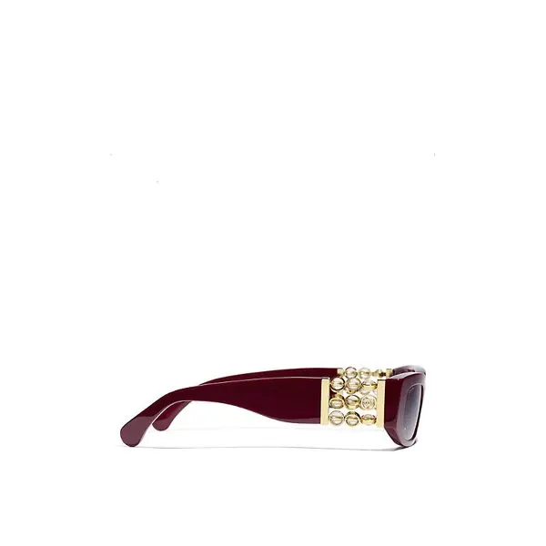 Chanel Ch5544 Rectangle Sunglasses - Red