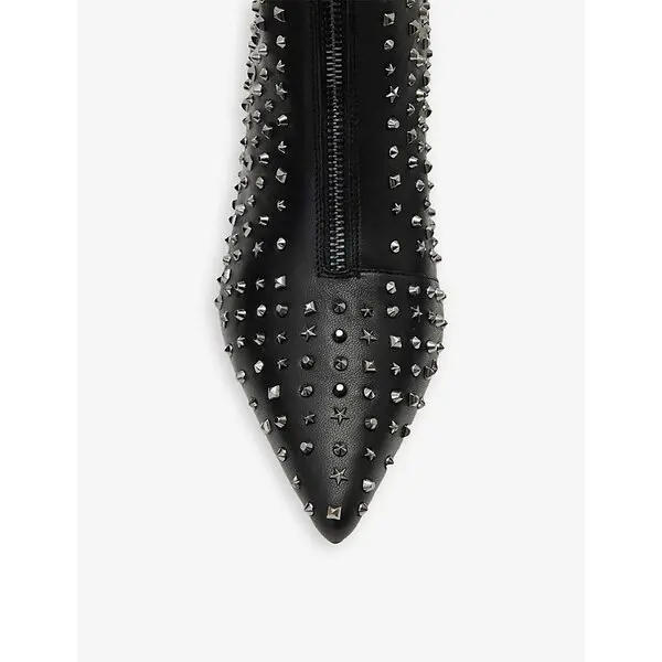 ALLSAINTS Natasha Studded Leather Ankle Boots