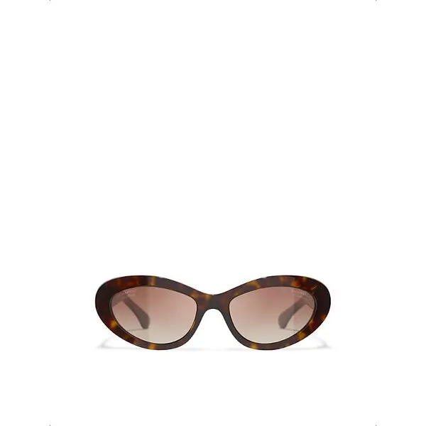 Chanel Ch5538q Cat-eye Sunglasses - Brown