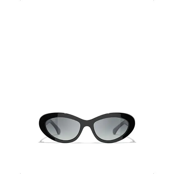Chanel Acetate Cat-eye Sunglasses - Black