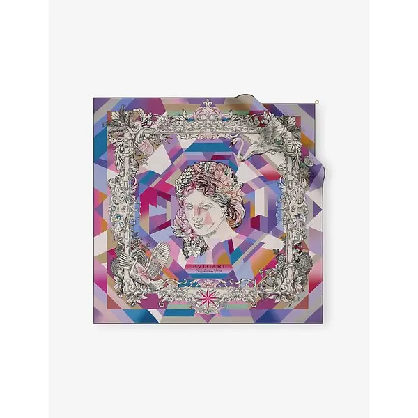 BVLGARI Polychroma Printed Square Silk-twill Scarf - Multicolor