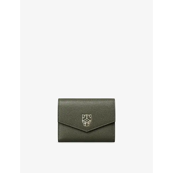 CARTIER Panthère Graphique De Mini Leather Wallet - Green