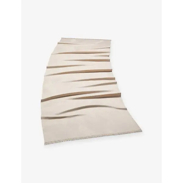 BVLGARI Logo Cashmere Stole Scarf - Beige