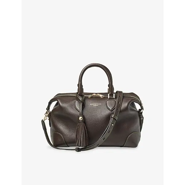ASPINAL OF LONDON Hudson Leather Bowling Bag - Darkbrown