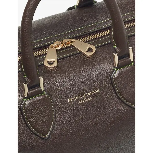 ASPINAL OF LONDON Hudson Leather Bowling Bag - Darkbrown