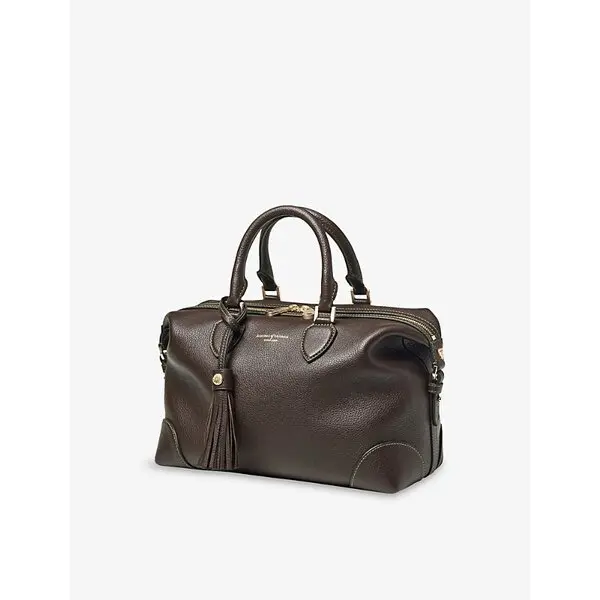 ASPINAL OF LONDON Hudson Leather Bowling Bag - Darkbrown