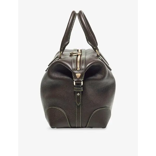 ASPINAL OF LONDON Hudson Leather Bowling Bag - Darkbrown