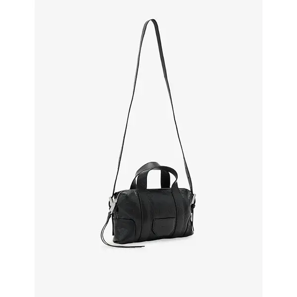 ALLSAINTS Ares Leather Cross-body Bag - Black/silver