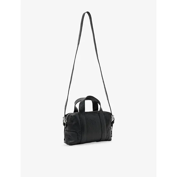 ALLSAINTS Ares Leather Cross-body Bag - Black/silver