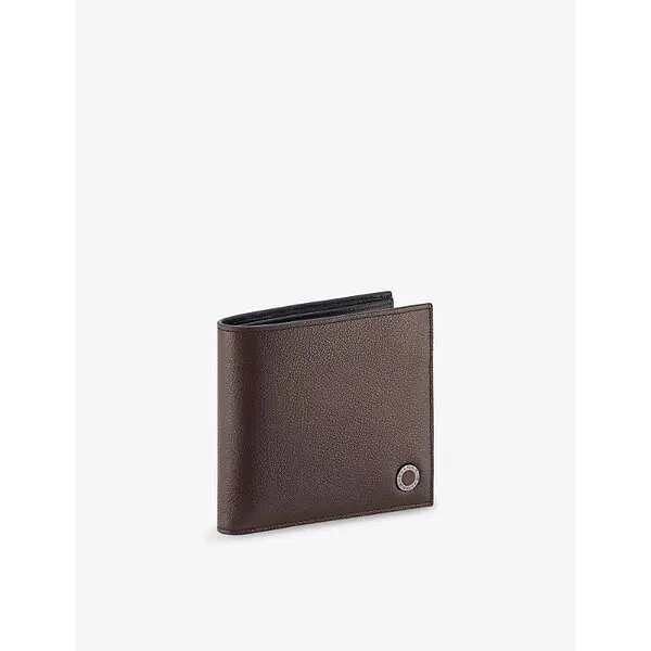BVLGARI Leather Compact Wallet - Brown