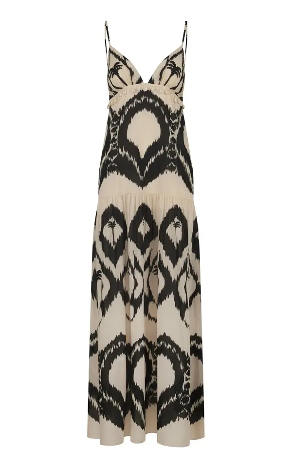Johanna Ortiz Zea Palm Cotton Maxi Dress - Ivory