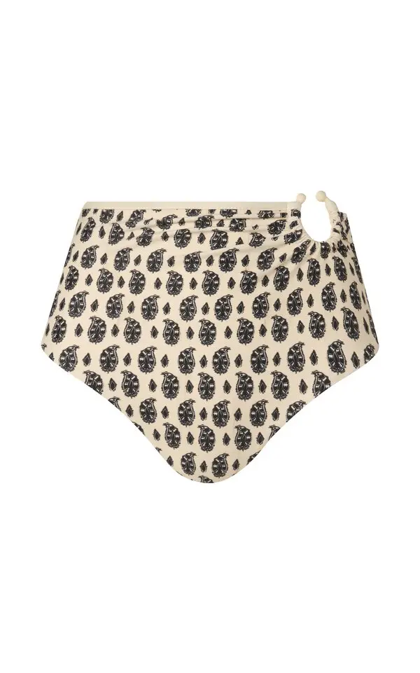 Johanna Ortiz Taita Paisley Bikini Bottom - Ivory