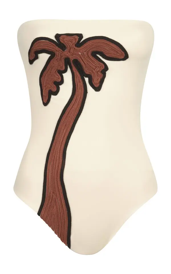 Johanna Ortiz Palm One-piece Swimsuit - Off-white
