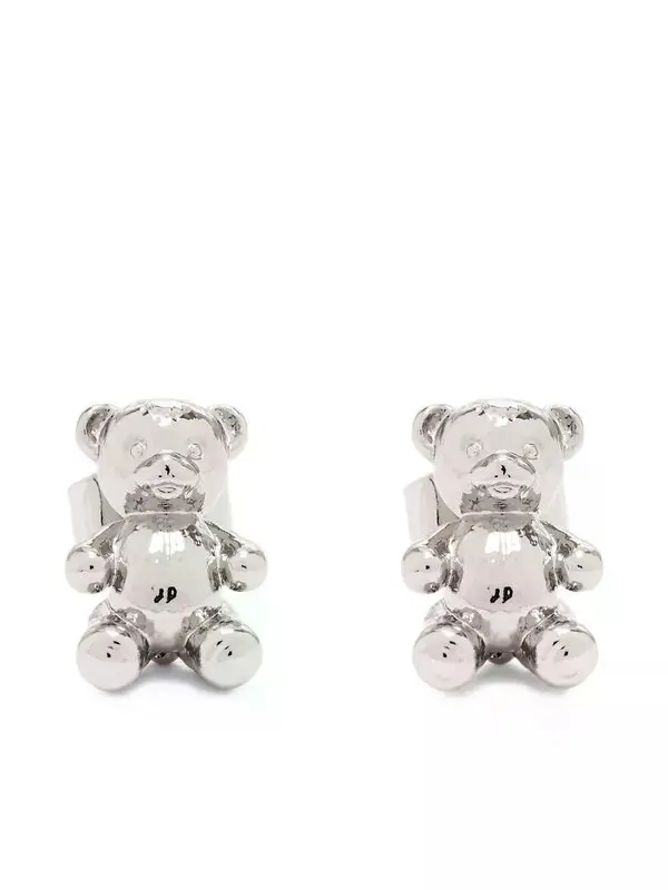 Marc Jacobs Teddy Bear Stud Earrings - Silver