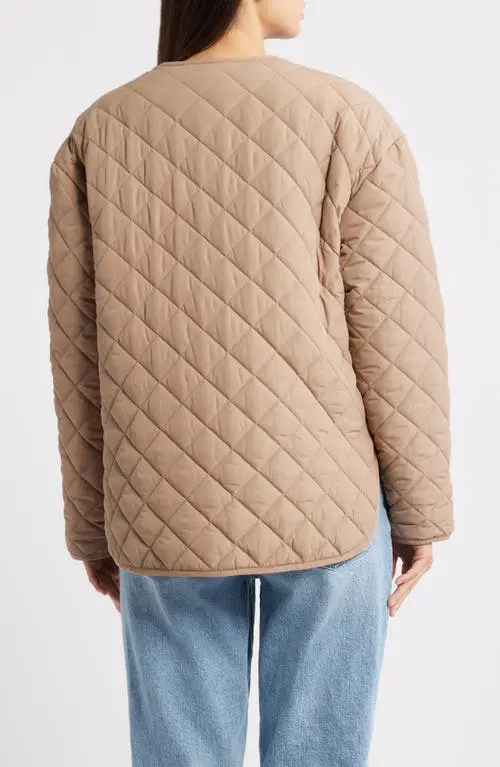 THREAD & SUPPLY Quilted Puffer Jacket - Taupe