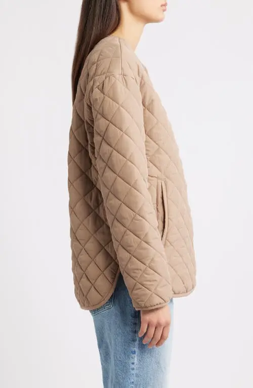 THREAD & SUPPLY Quilted Puffer Jacket - Taupe