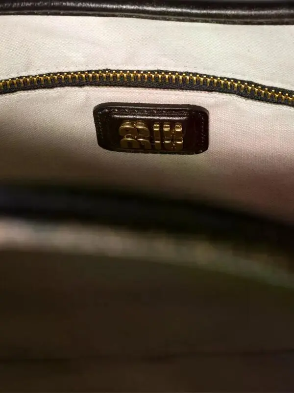 Miu Miu Ivy Leather Tote Bag - Brown