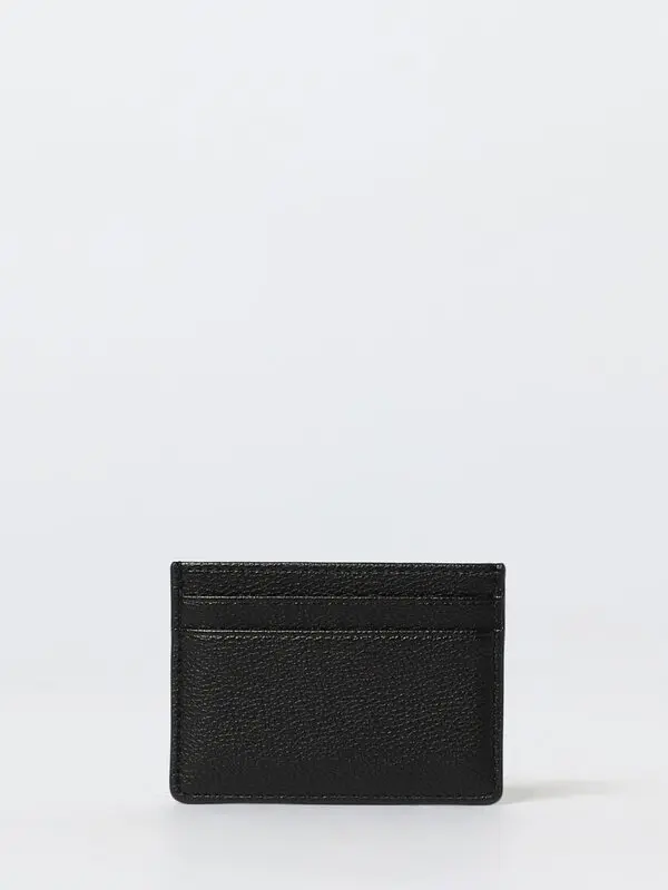 BOSS Flat Grained Faux Leather Card Holder With 5 Slots