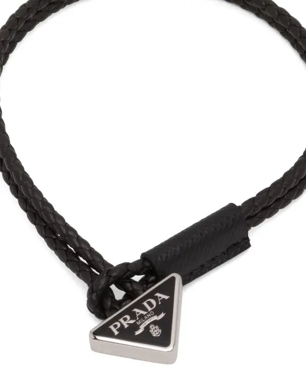 Prada Braided Nappa Leather Bracelet