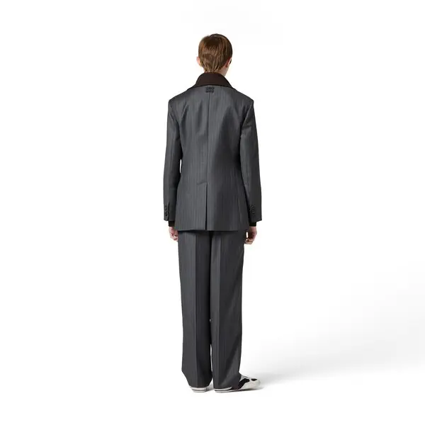 Miu Miu Pinstripe Straight Pants