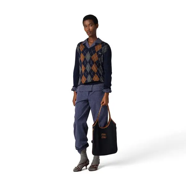 Miu Miu Ivy Denim Shoulder Bag