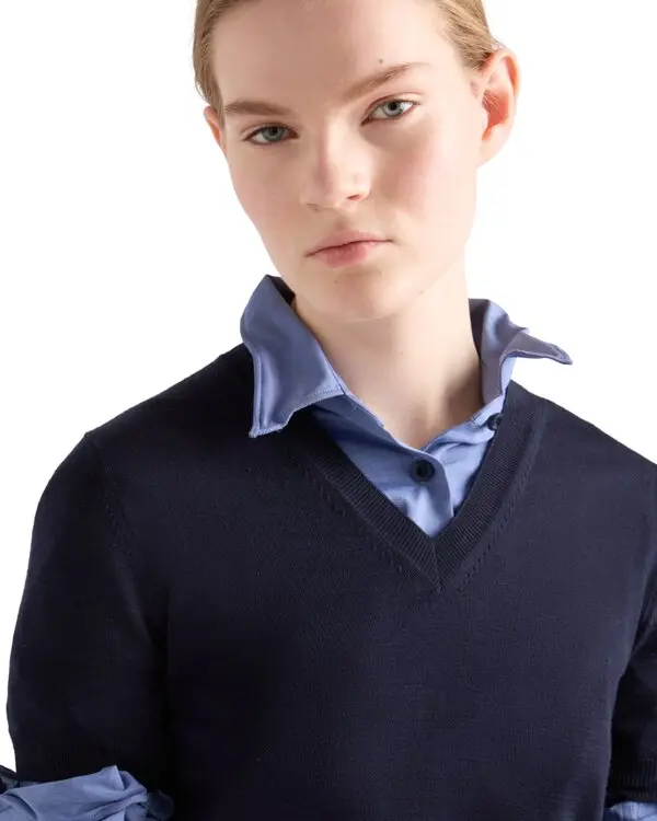 Prada Wool V-neck Sweater