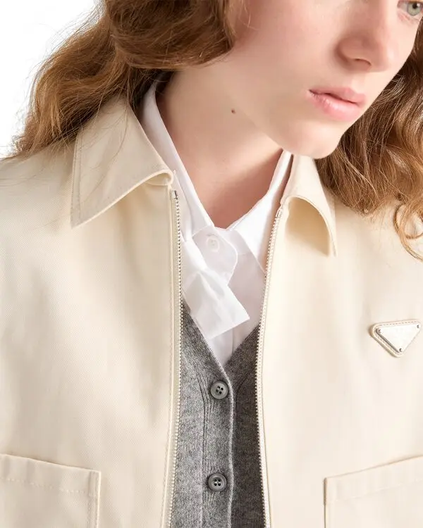 Prada Chino Blouson Jacket - Natural