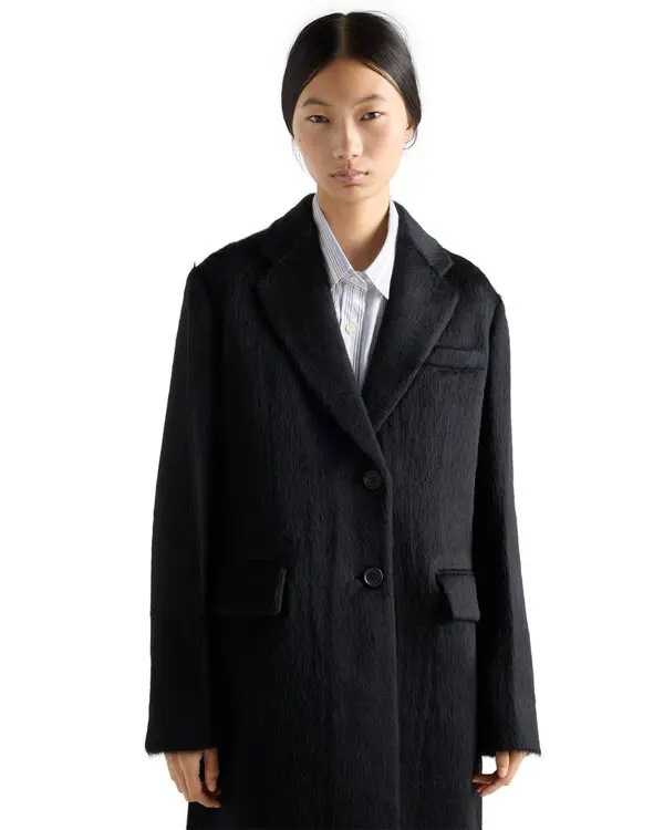 Prada Single-breasted Velour Coat