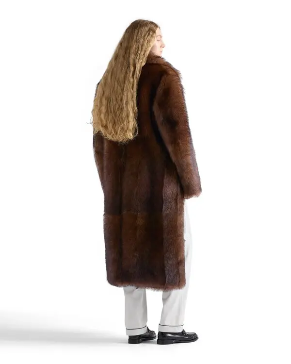 Prada Shearling Coat - Cognac