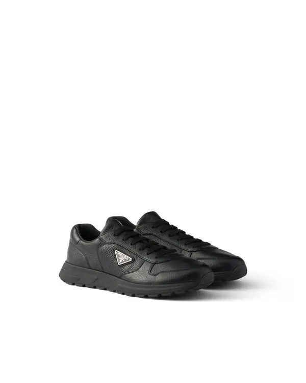 Prada Prax 2.0 Leather Sneakers - Black