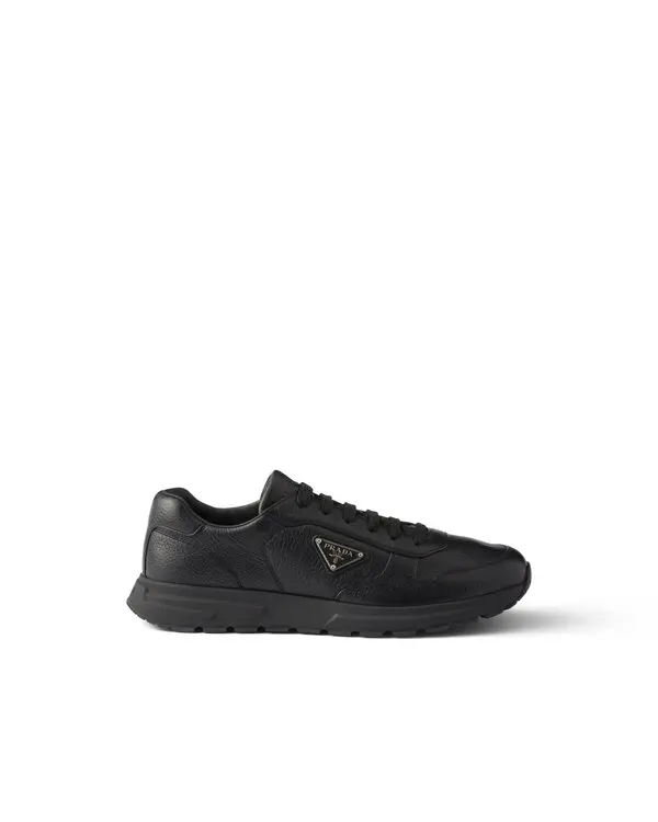 Prada Prax 2.0 Leather Sneakers - Black