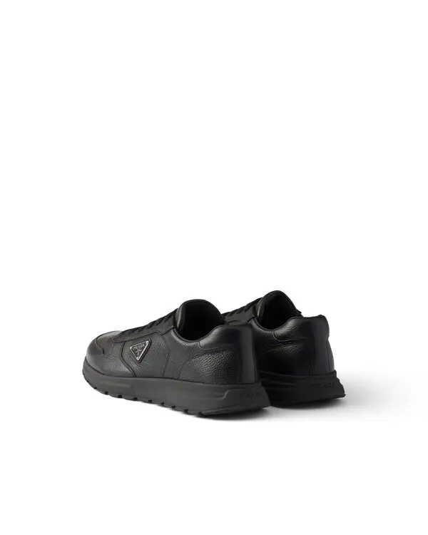 Prada Prax 2.0 Leather Sneakers - Black