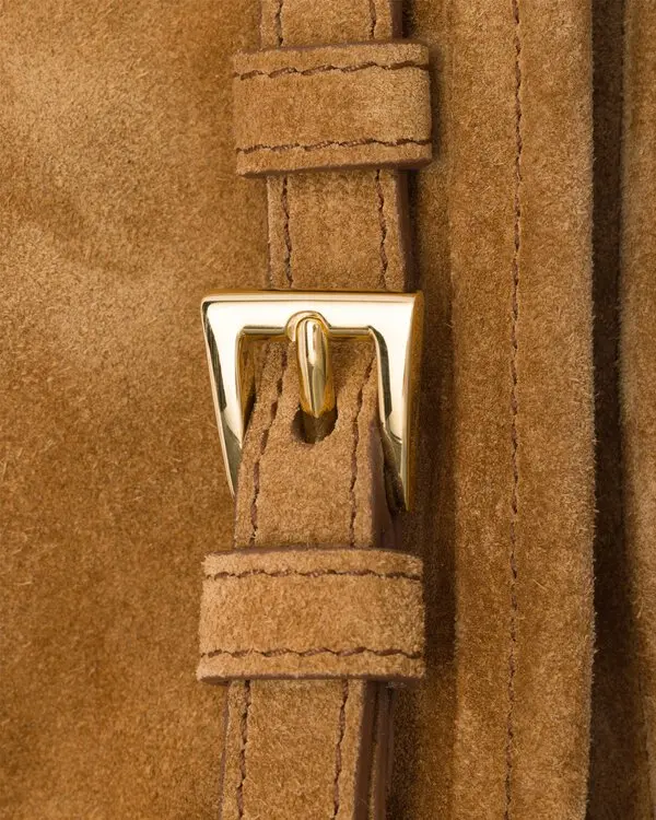 Prada Small Suede Shoulder Bag - Cinnamon