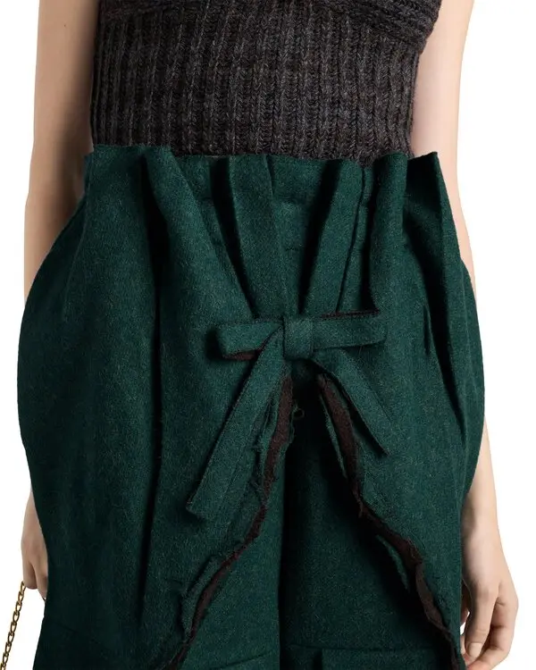 Prada Shetland Wool Midi Skirt