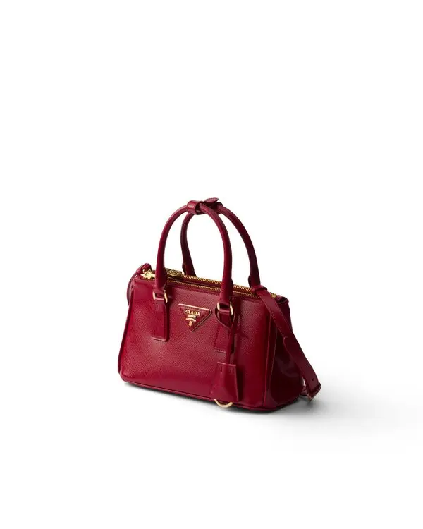 Prada Galleria Saffiano Leather Mini-bag - Cherry Red