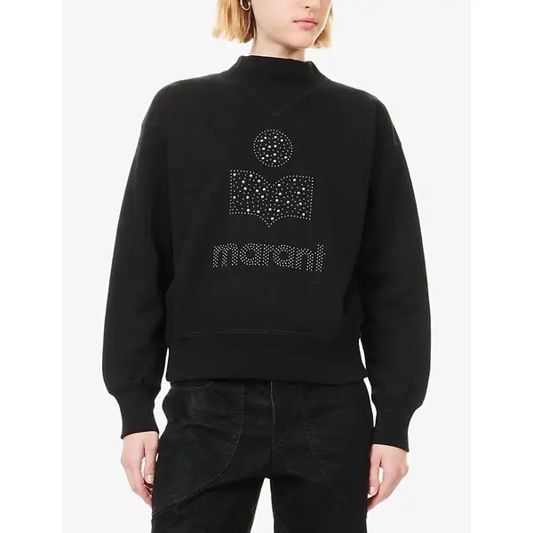 Isabel Marant Étoile Cotton-blend Sweatshirt With Stud Embellishments
