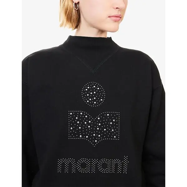 Isabel Marant Étoile Cotton-blend Sweatshirt With Stud Embellishments