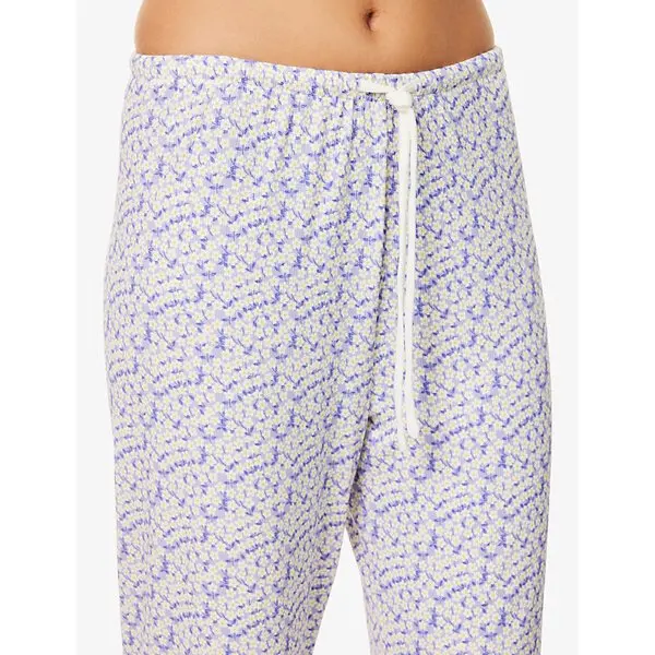 THE NAP CO Stretch Long-sleeve Modal-jersey Pyjama Set - Blue Daisy