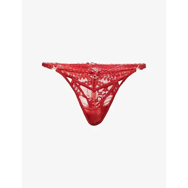 Lounge Adore Lace Thong - Wine