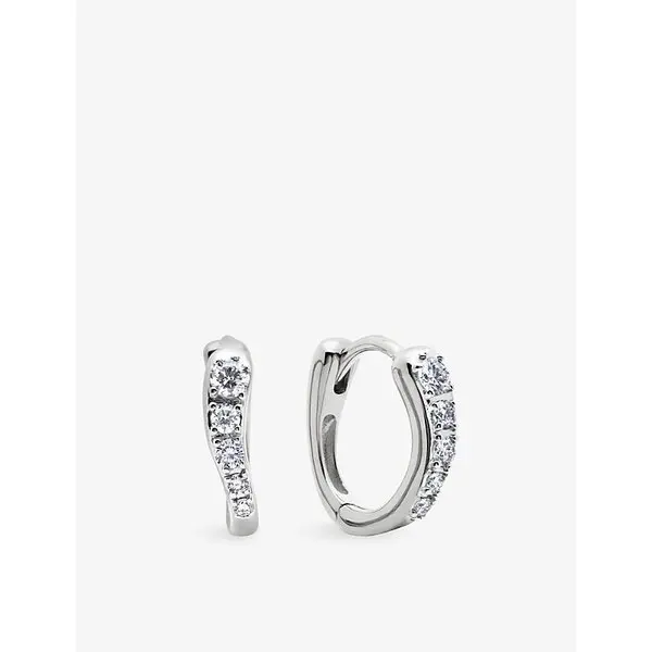 Monica Vinader Riva Lab-grown Diamond Hoop Earrings - Silver