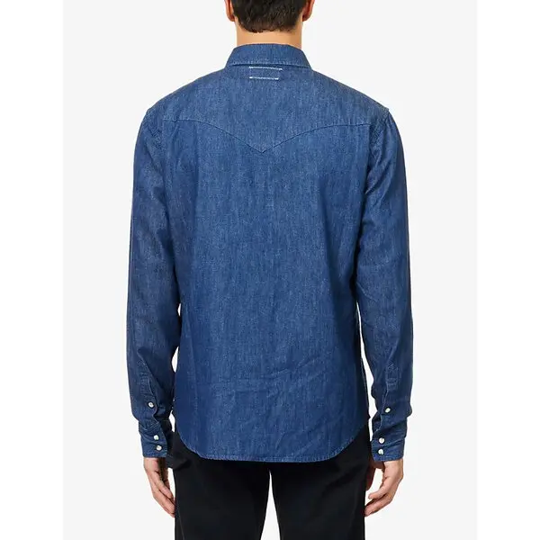 AUSTIN POST Chambray Western Denim Shirt