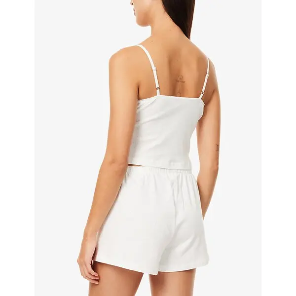 THE NAP CO Pointelle Cami Cotton-knit Top