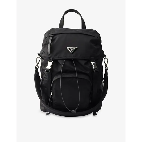 Prada Re-nylon Shell Backpack - Black