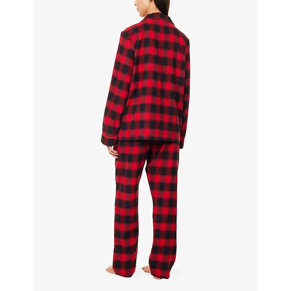 THE NAP CO Fleece Plaid Cotton Pyjama Set