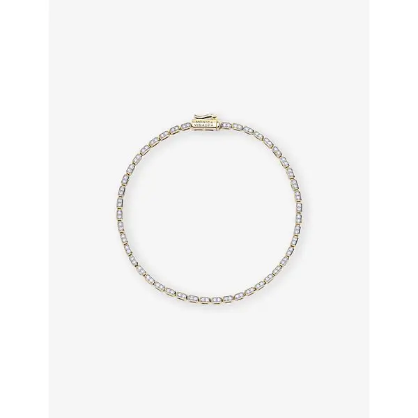 Monica Vinader 14ct Yellow- Lab-grown Diamond Tennis Bracelet - Gold