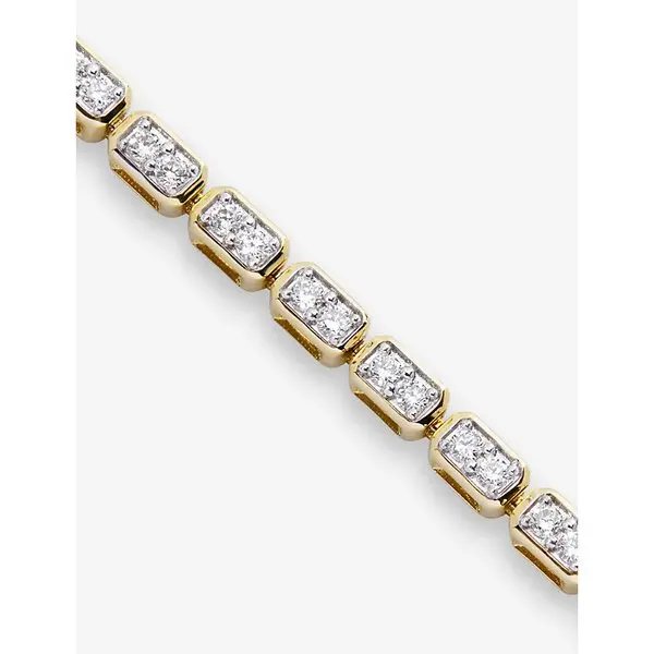 Monica Vinader 14ct Yellow- Lab-grown Diamond Tennis Bracelet