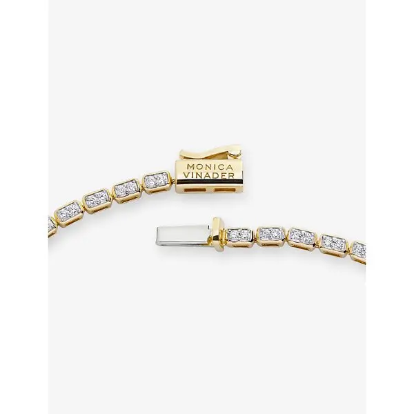 Monica Vinader 14ct Yellow- Lab-grown Diamond Tennis Bracelet